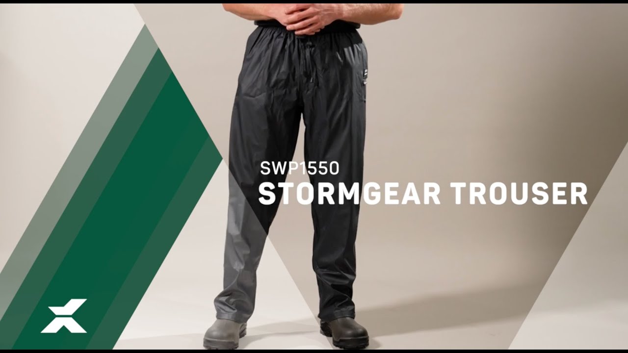 SWP1550 Swampmaster No-Sweat Stormgear Waterproof Trouser Navy - YouTube