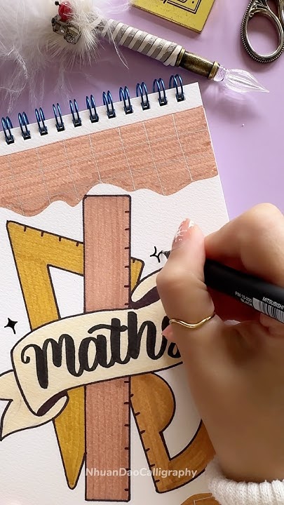 Simple and Stunning Front Page Design: Maths 📐 #shorts # ...