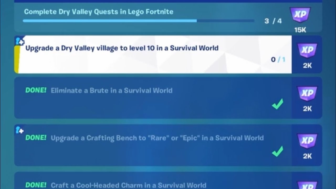 LEGO Fortnite, Upgrade a Dry Valley Village To The Level 10 In a ...