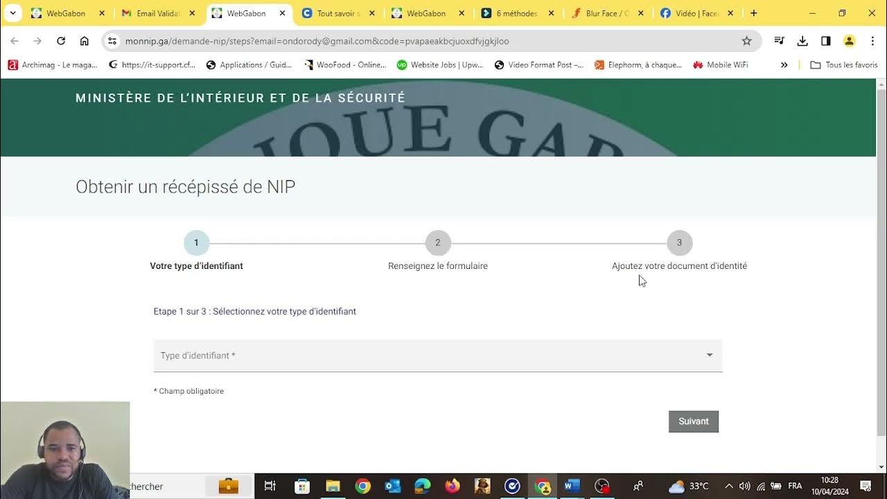 Comment obtenir son recipissé de NIP au Gabon - YouTube