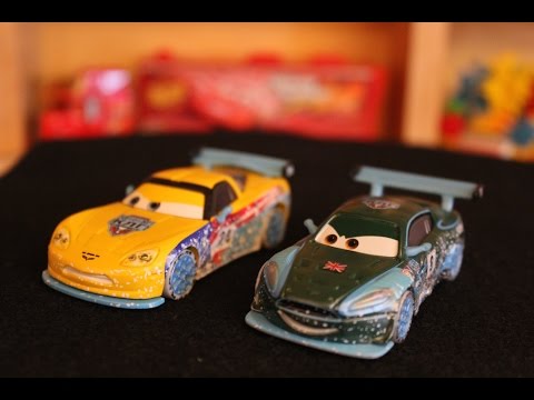 Mattel Disney Cars Ice Racers Jeff Gorvette & Nigel Gearsley - YouTube