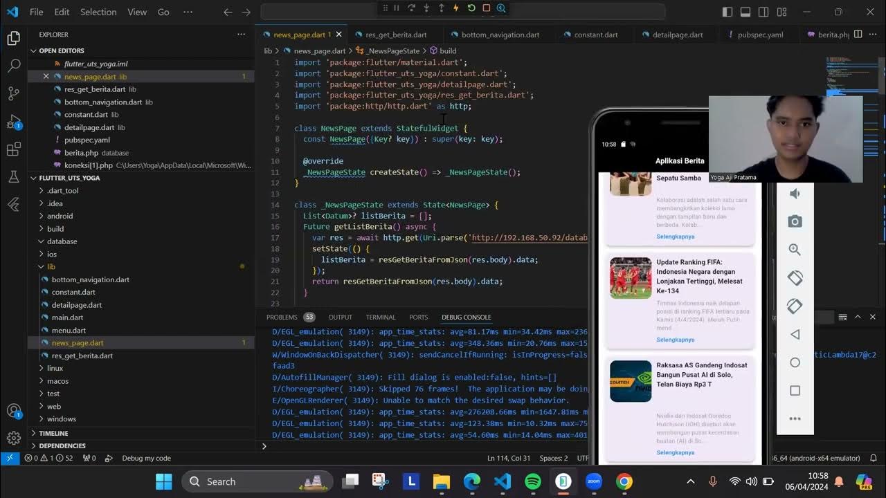 UTS Pemrograman Mobile Lanjut Flutter - Yoga Aji Pratama - YouTube