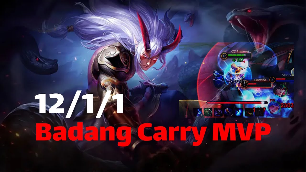 Badang Carry MVP ll Best Badang ll 12/1/1 Winning Streak (Road to Mythic) - YouTube