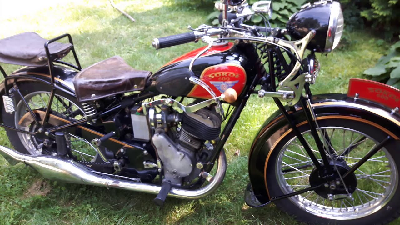 Sokół 600 1937 Polski motocykl PZinż.Warszawa - YouTube