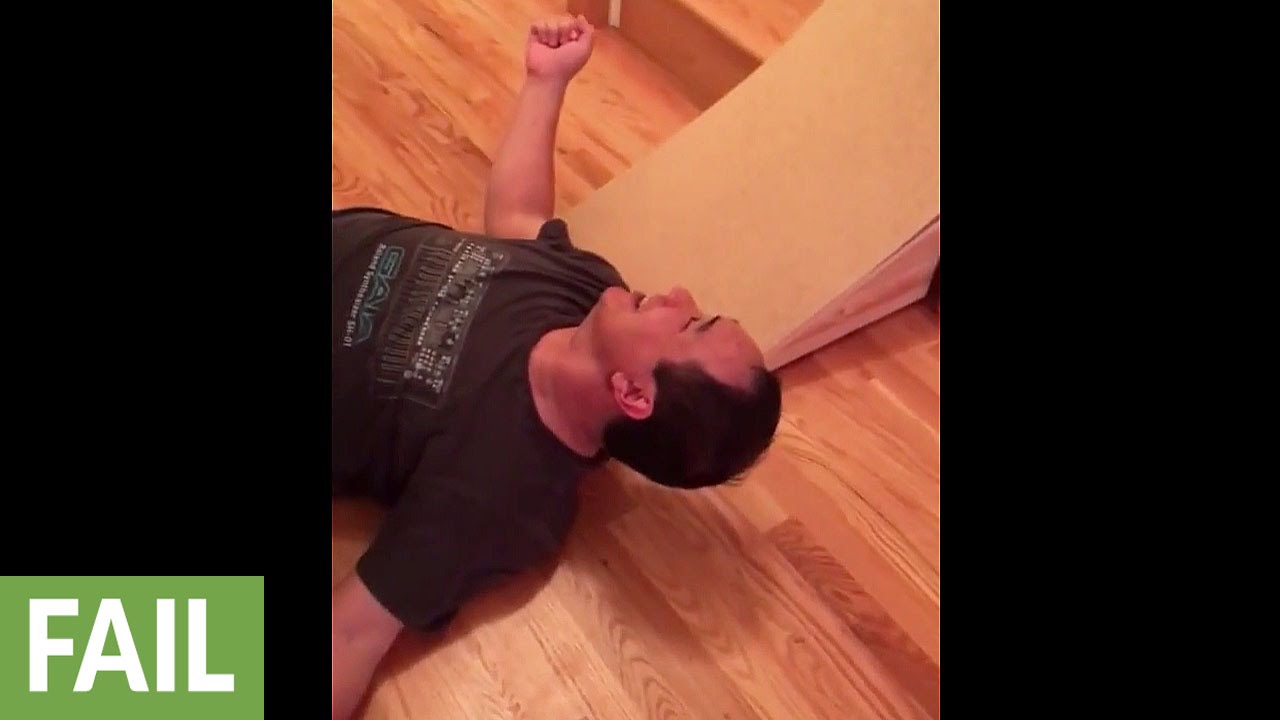 Homemade indoor slide is an inevitable fail - YouTube