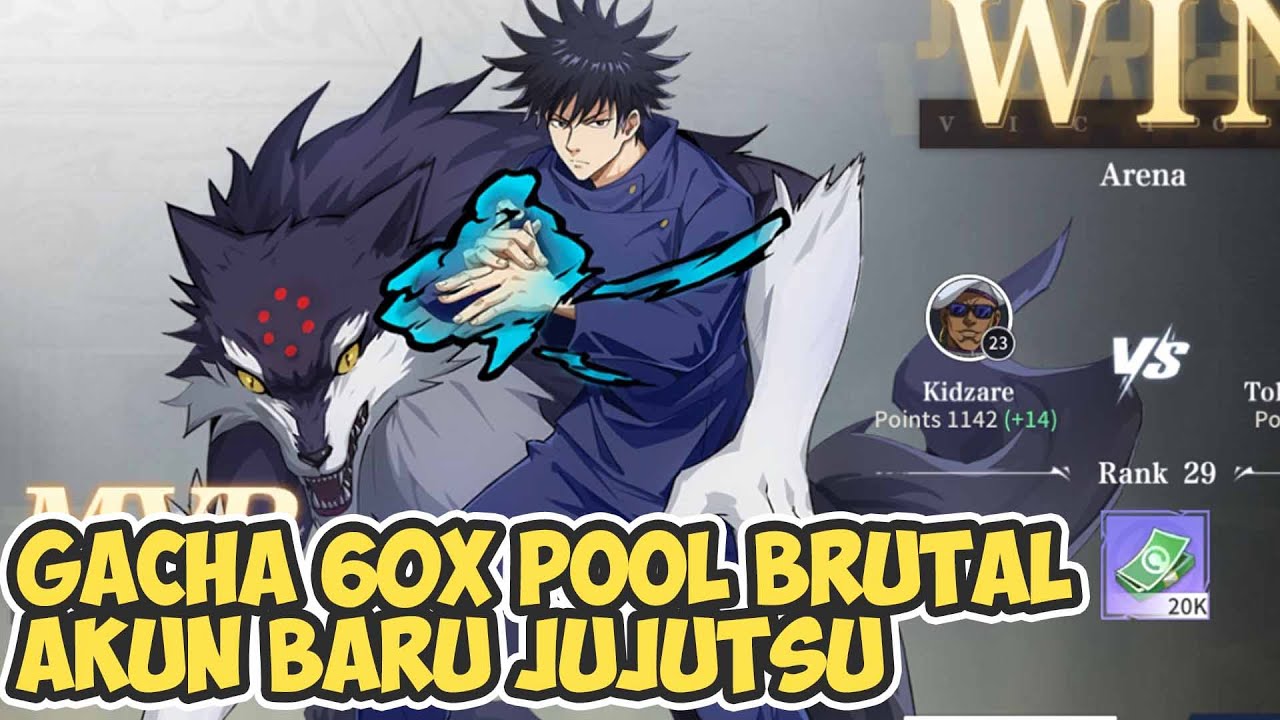 GACHA BRUTAL 60X POOL DI AKUN BARU JUJUTSU SORCERER - YouTube