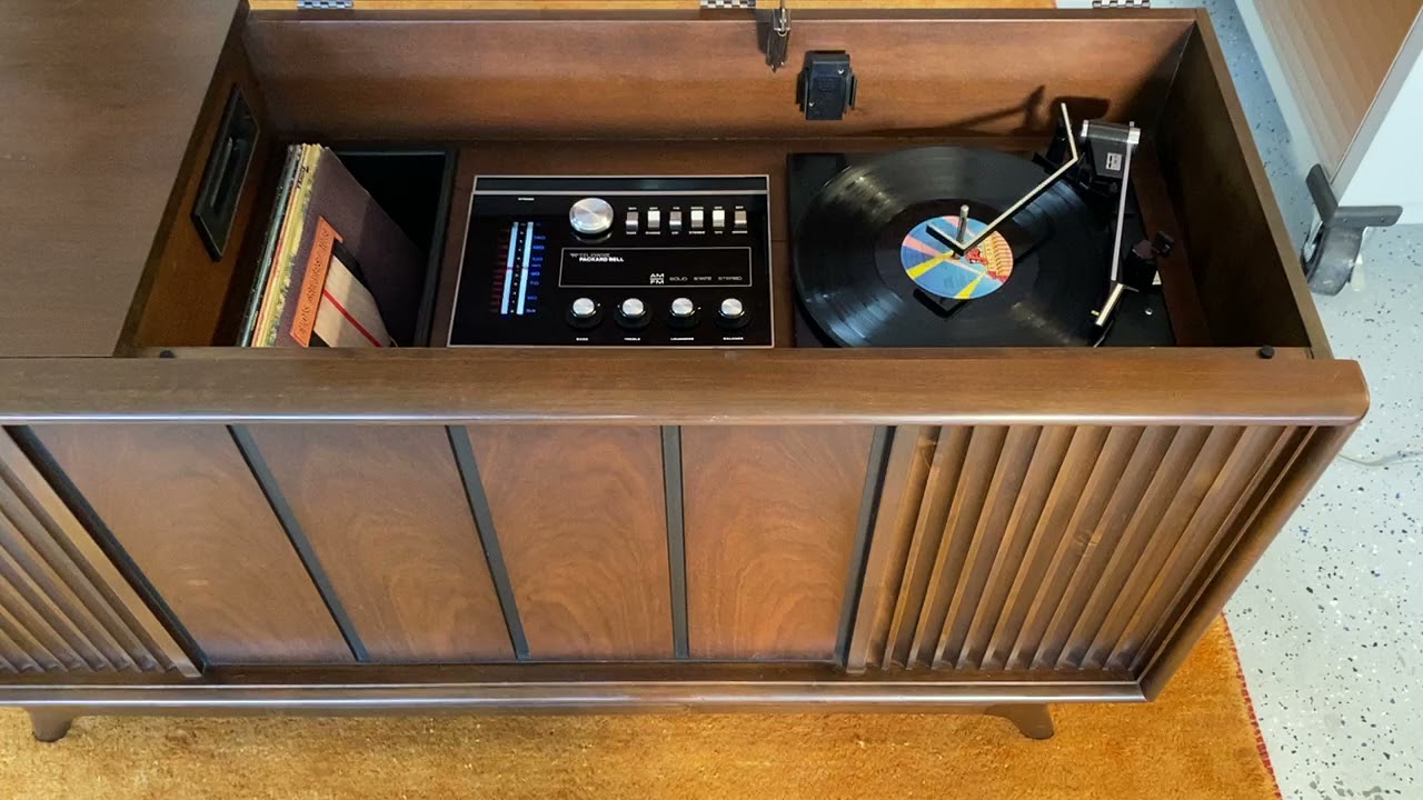 "The Pacifica" by Packard Bell, 1970 Stereo Console Record Player - YouTube