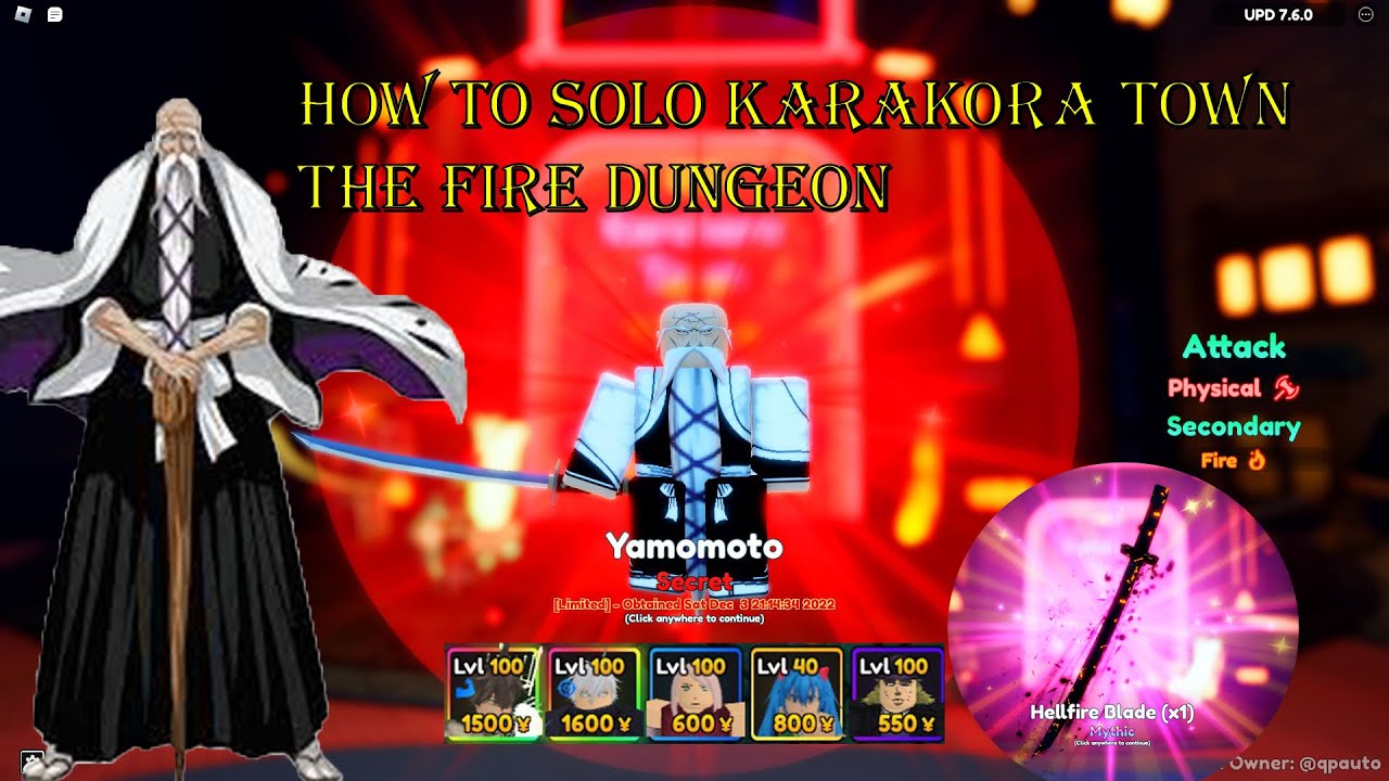 How to Solo The fire dungeon "No Unique" l Anime Adventures - YouTube