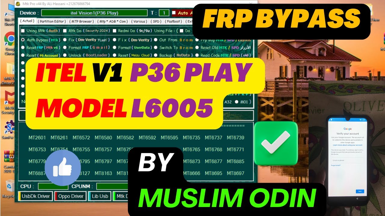 FRP BYPASS ITEL V1 P36 PLAY MODEL L6005 BY MUSLIM ODIN DONE - YouTube