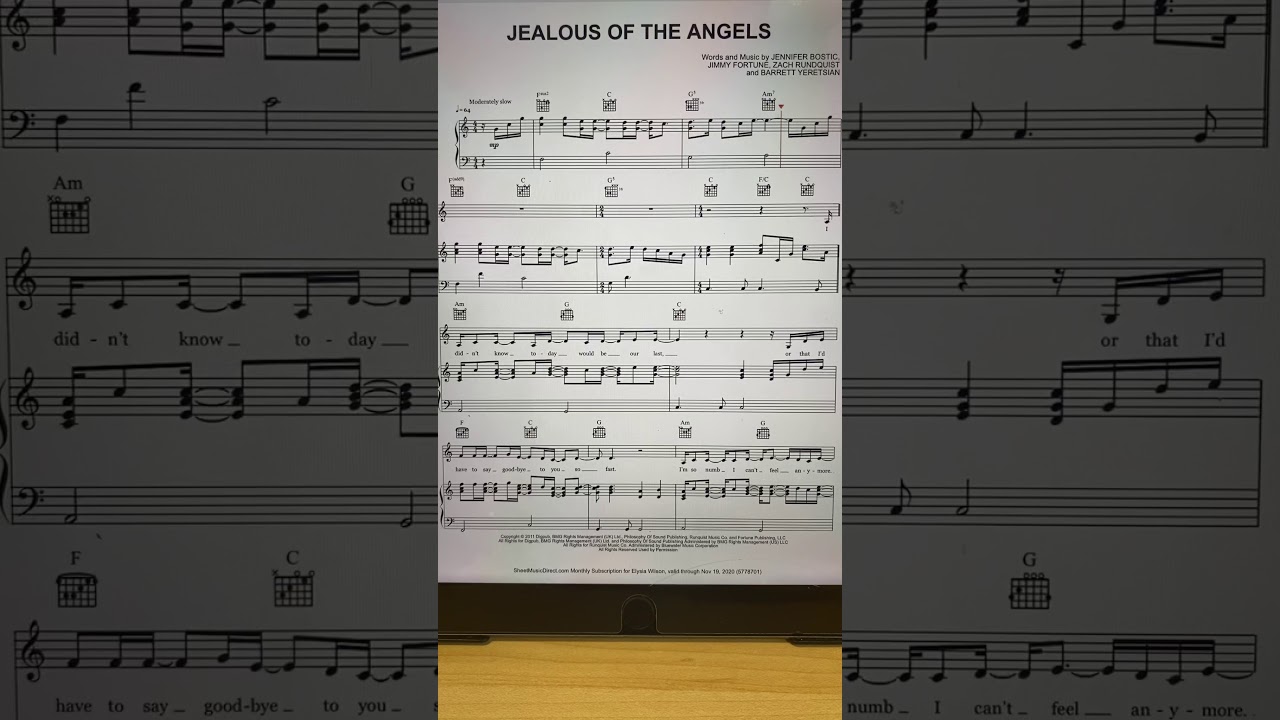 Jealous of the angels practice track - YouTube