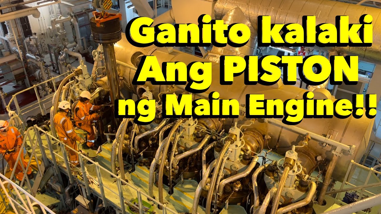 Bunot PISTON sa Main Engine ng VLGC Tanker. Very Large Gas Carrier ...