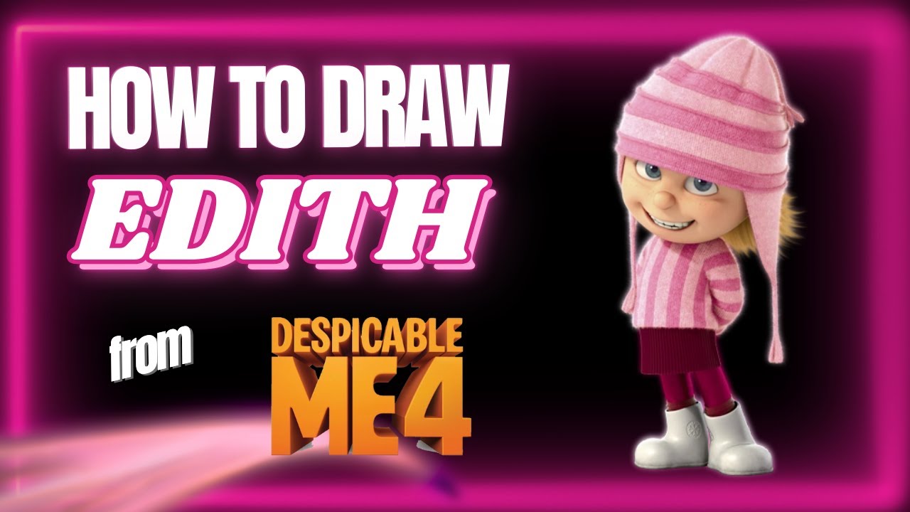 How to draw Edith from Despicable Me 4 #despicableme #despicableme4 # ...