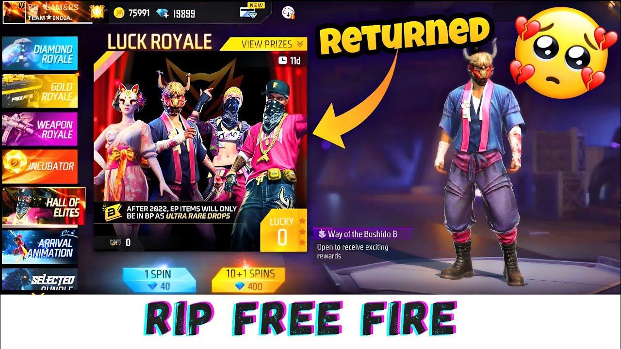 THE END OF FREE FIRE 💔😭 - YouTube