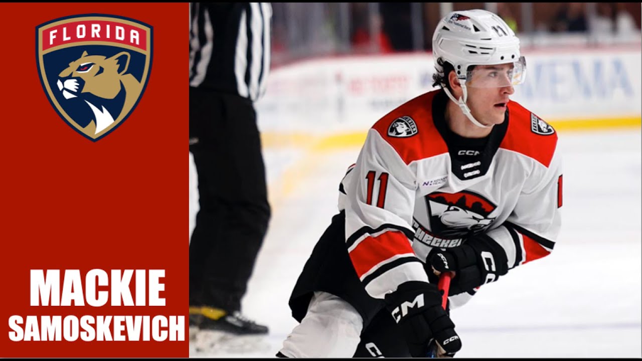 NHL Prospects : Mackie Samoskevich - 23-24 Highlights - YouTube