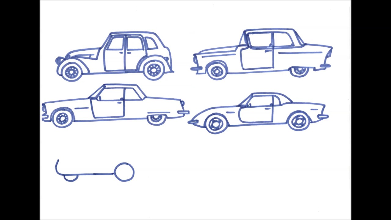 Classic Cars - Stop Motion Drawing - BiteSizedVideos - YouTube