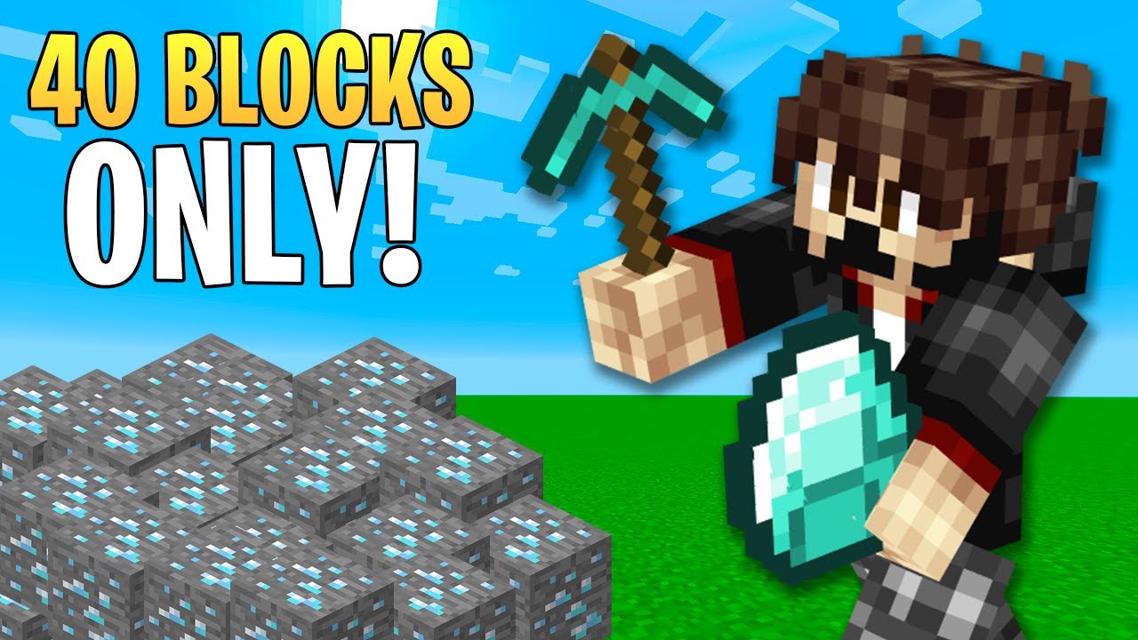 DIAMONDS but BREAK only 40 BLOCKS CHALLENGE in Minecraft! - YouTube