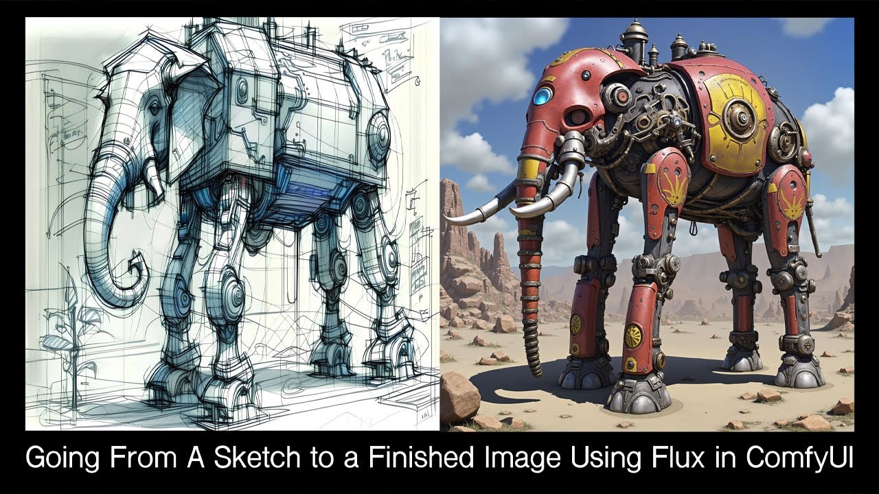 Going From a Sketch to a Finished Image Using Flux in ComfyUI - YouTube
