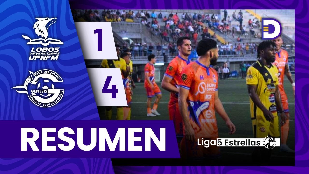 Lobos UPNFM 1 - 4 Génesis | Jornada 12 | Liga Nacional - Apertura 2024 ...