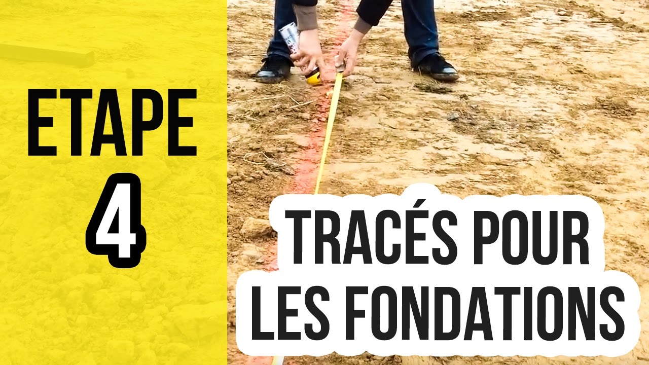 Tracer au sol pour creuser les fondations - Etape 4 - YouTube
