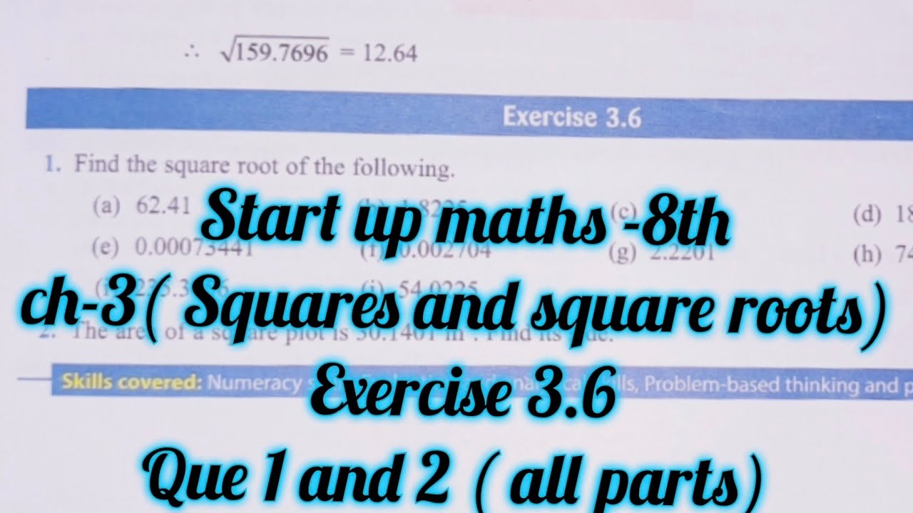 viva education start up maths class 8 solutions chapter 3 ex 3.6 ...