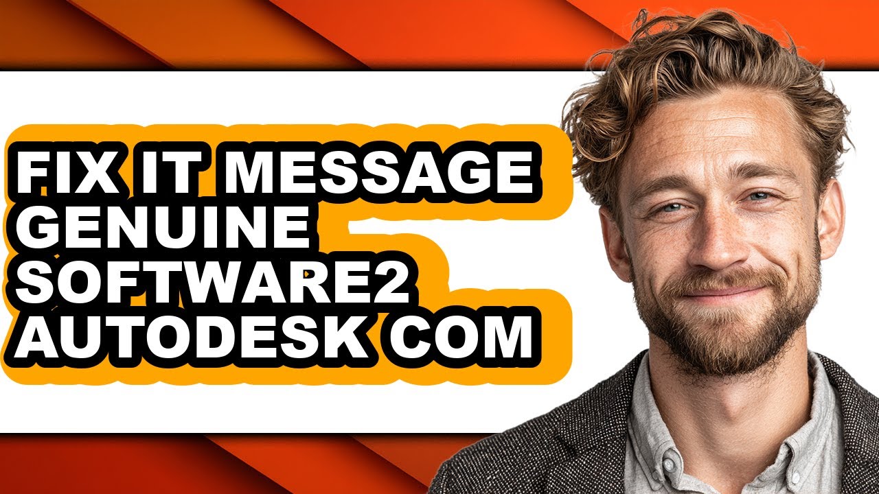 How to Fix It Message Genuine Software2 Autodesk Com - Full Guide - YouTube