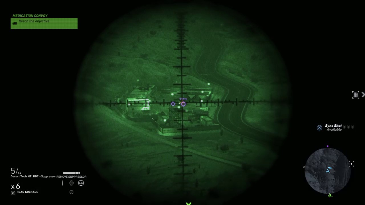 Sniper Rifle Desert Tech HTI Ghost Recon Kill at 1KM - YouTube