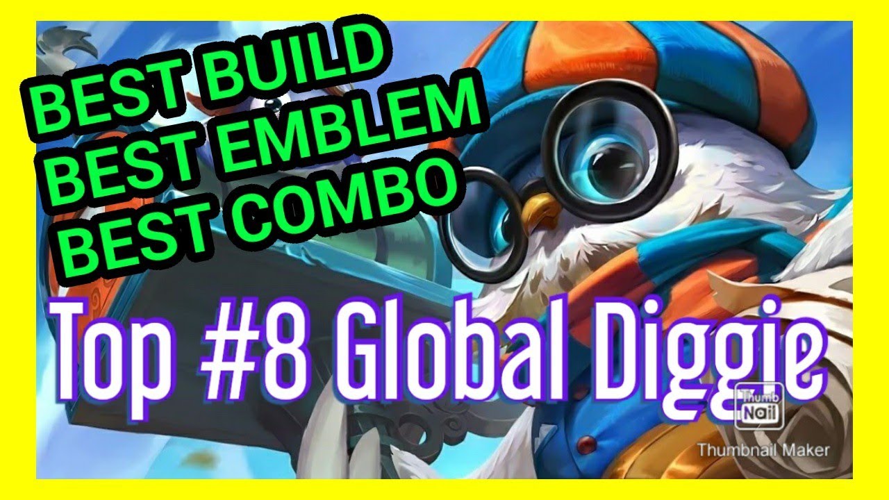 🔥 TOP GLOBAL DIGGIE GAMEPLAY WITH PIGEONEER SKIN - MOBILE LEGENDS - YouTube