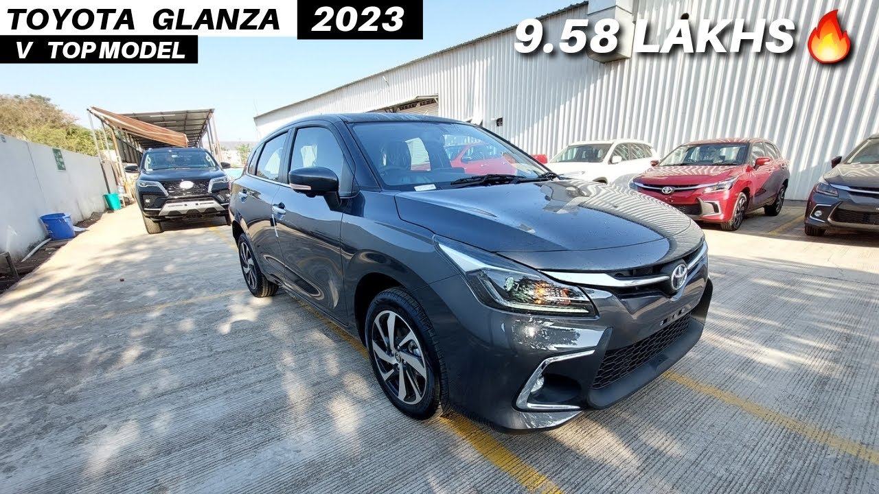 2023 Toyota Glanza V Top Model ₹ 9.58 Lakhs Detail Walkaround | Moter ...
