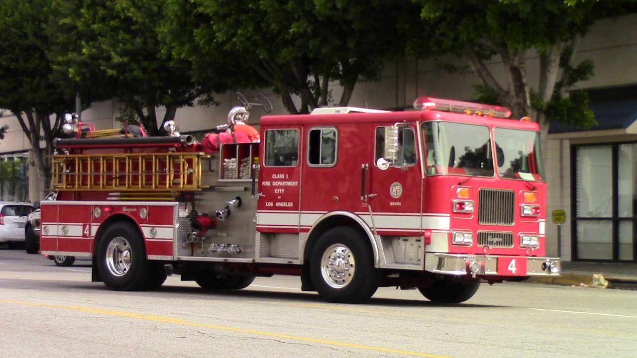 LAFD Engine 4 & Engine 9 - YouTube