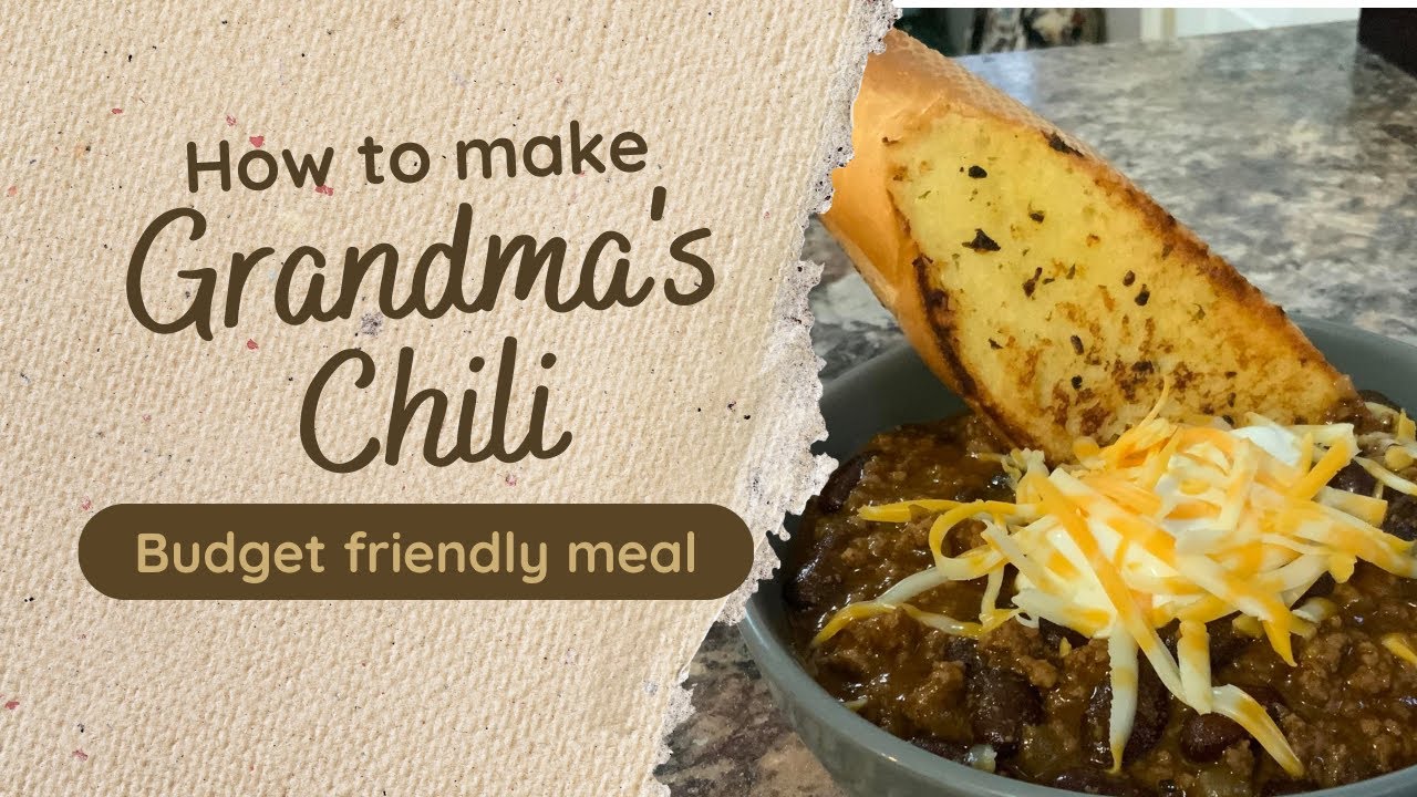 Grandmas Chili Recipe - Great for cold weather or summer BBQs - YouTube