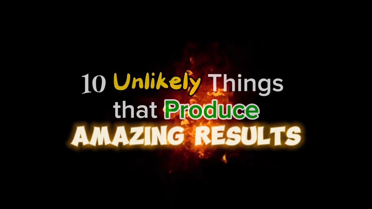 10 UNLIKELY Things That Produce AMAZING RESULTS - YouTube