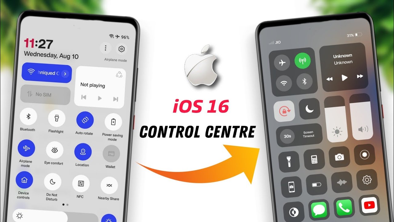 How To install iOS 16 CONTROL CENTER In Any Android Devices - YouTube