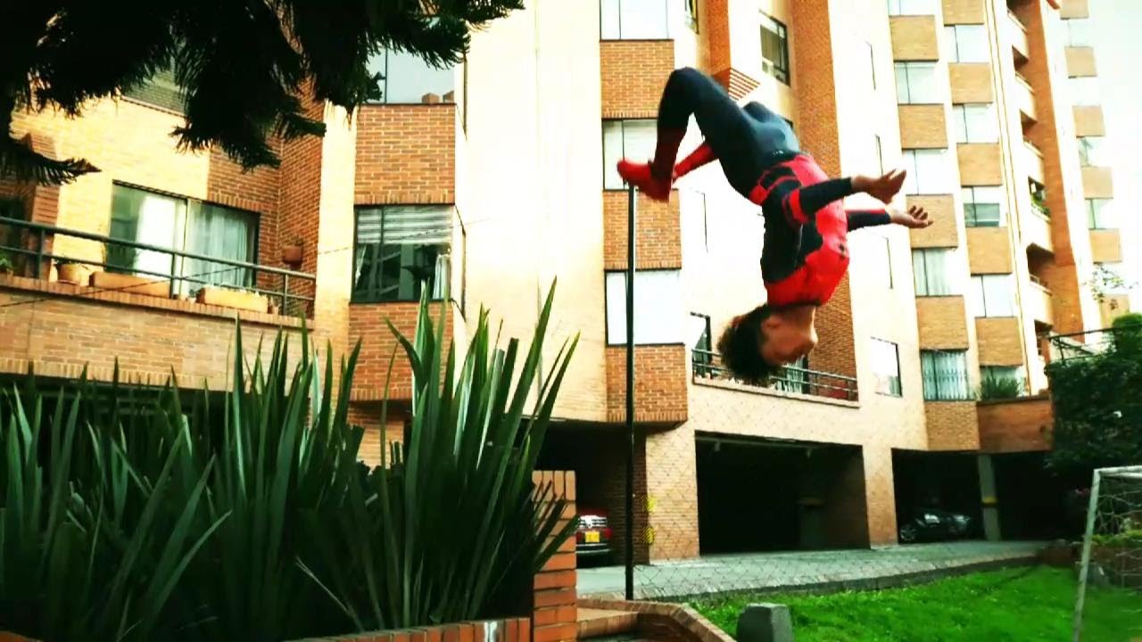 Spiderman Skills Flips & Kicks - Real Life Parkour - YouTube