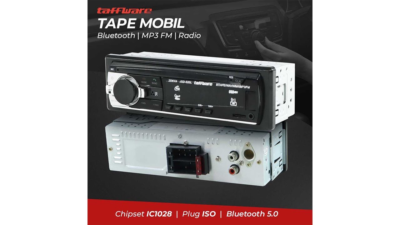 Taffware Tape Audio Mobil Multifungsi Bluetooth MP3 FM Radio - TFRS06BK ...
