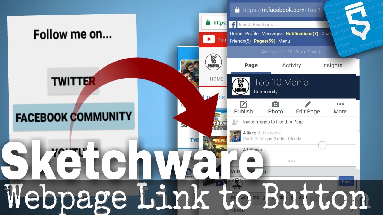 How To Set Webpage Link In Button Sketchwareandroid Tutorial Youtube 8574