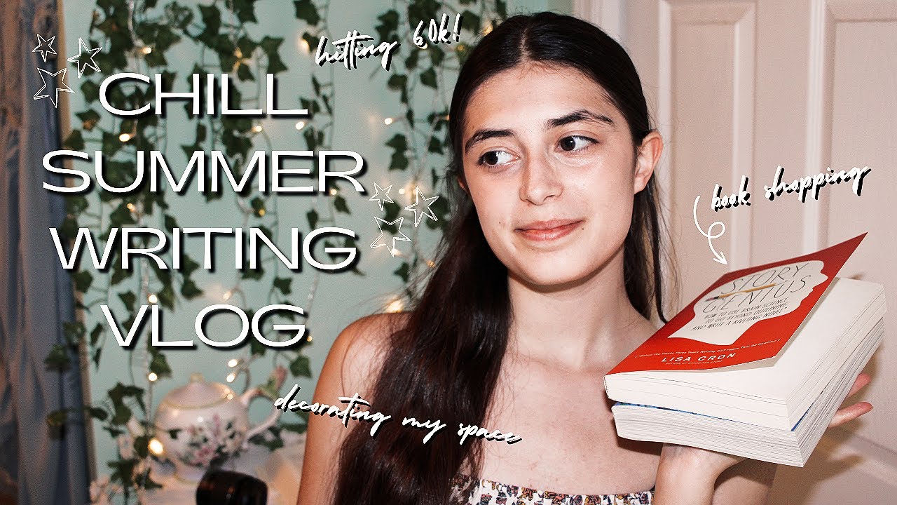 Chill Writing Vlog🌿🖋️ hitting 60k, buying books + decorating my room ...