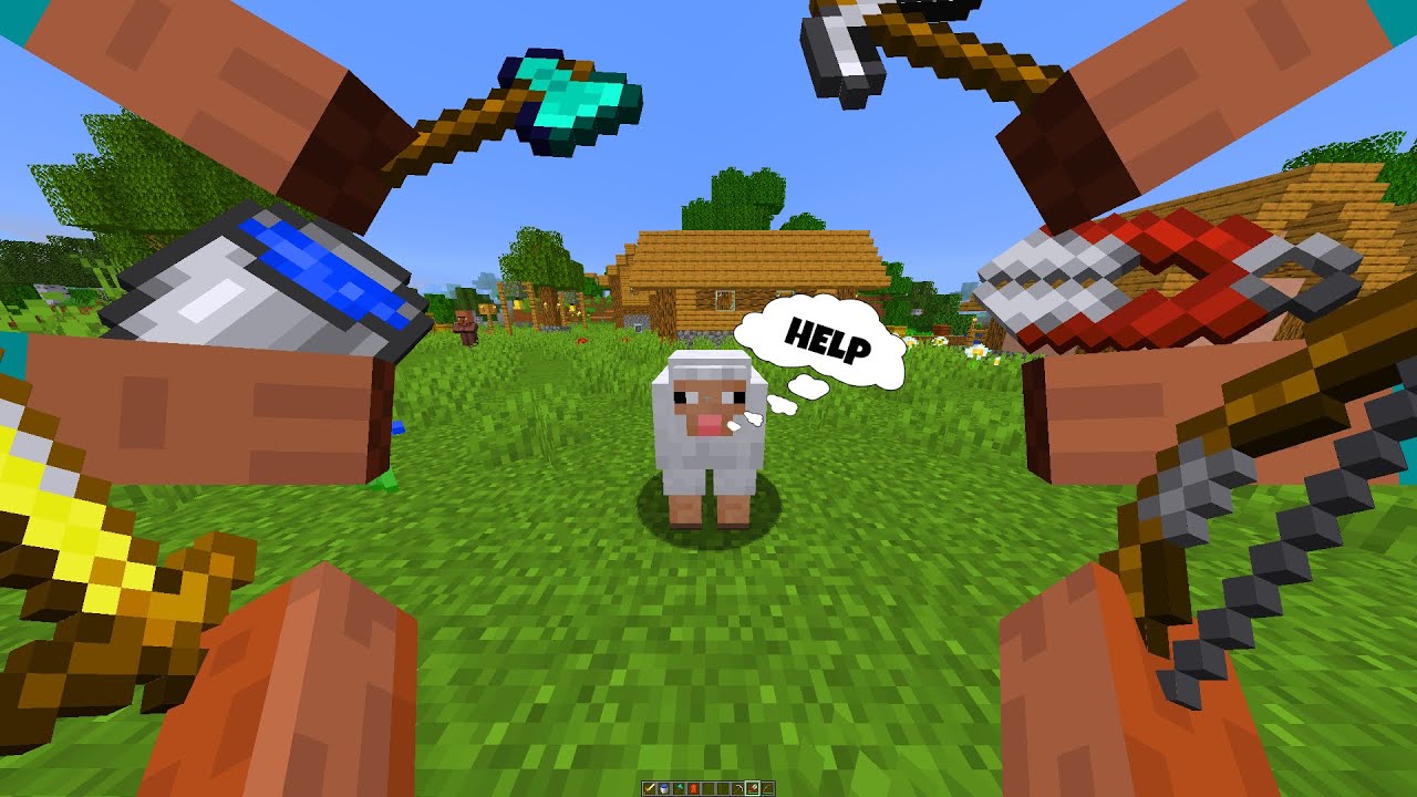 minecraft but steve has 6 hands - YouTube
