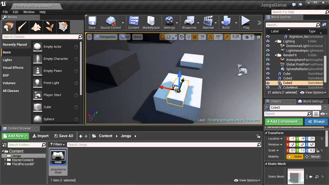 UE4 Leap Motion VR Jenga - Part 1 - YouTube