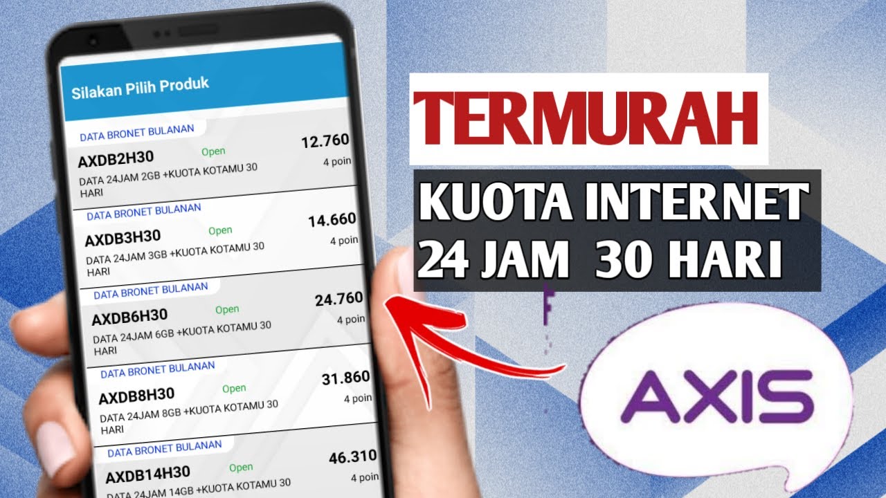 PAKET INTERNET AXIS BULANAN SUPER MURAH | Kuota Murah Axis 30 Hari ...
