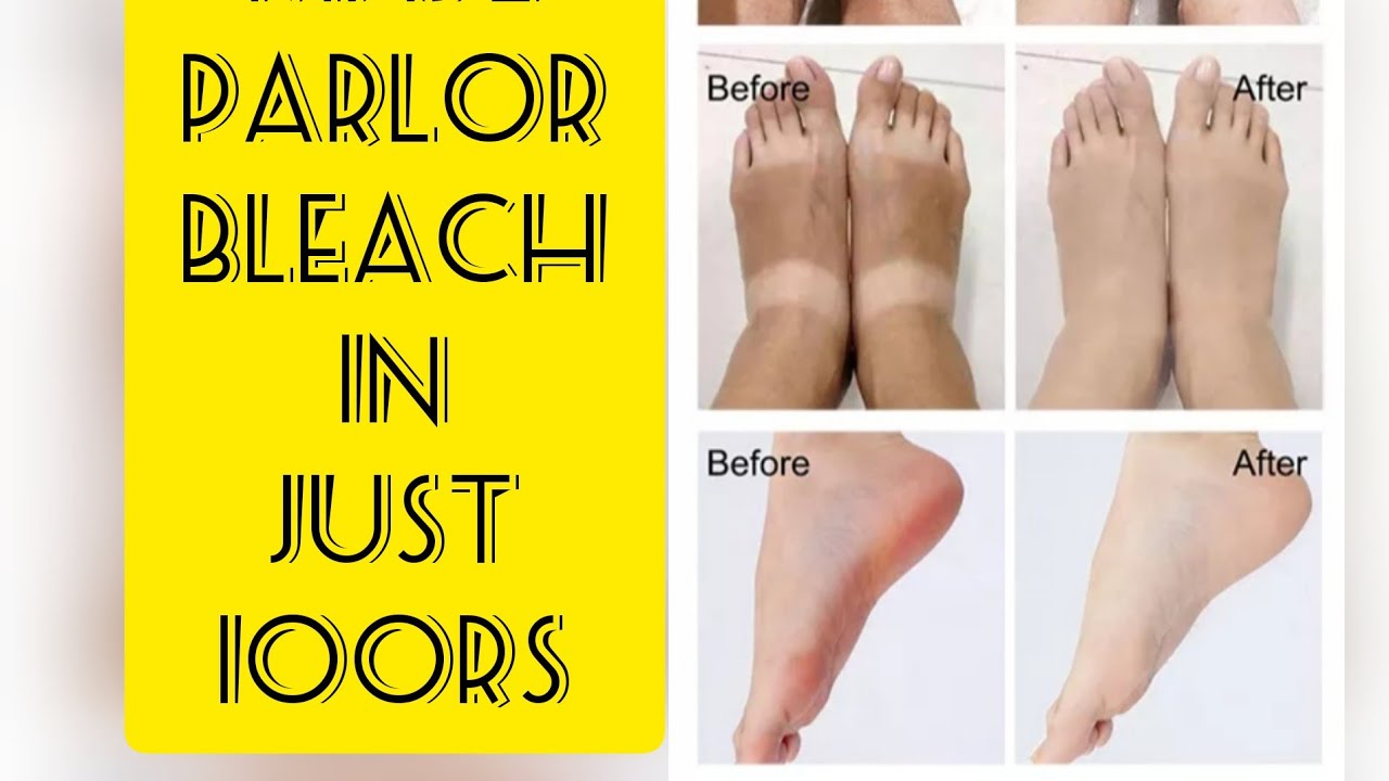 Home made hands and foot bleach in just 100 Rs - YouTube