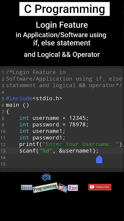 C Programming| User Login Feature for Software| #Shorts #Ytshorts #Cprogramming #Programming # ...