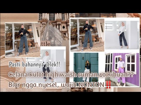 SHOPEE HAUL CELANA KULOT HIGH WAISH SNOW BLACK MURAH || Cuman 40 Ribuan aja✨ || Wajib NONTON‼️