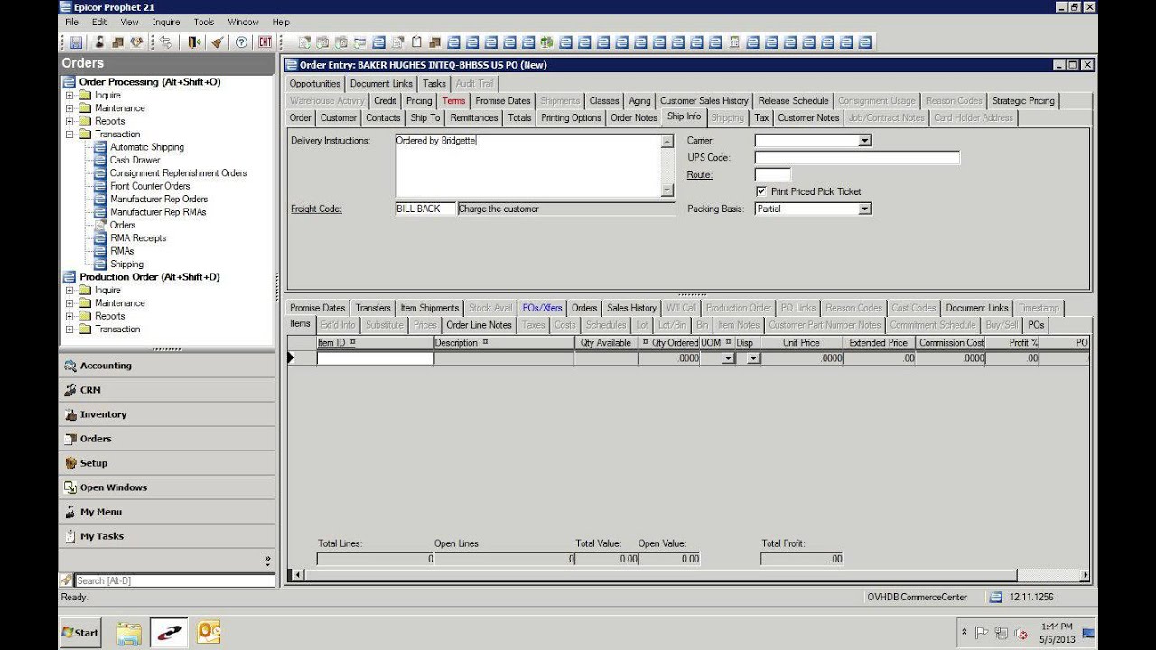 P21-Order Entry Basic) - YouTube