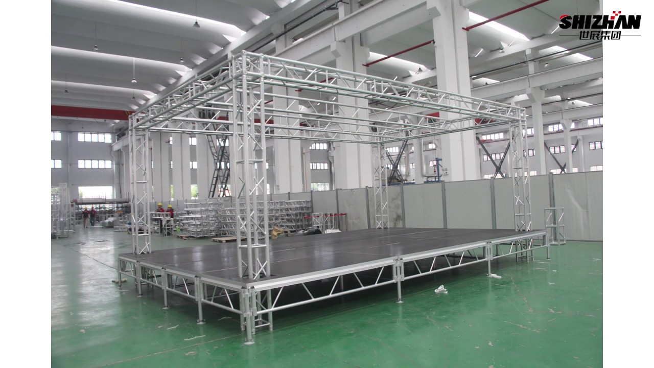Tent Truss Stage with roof cover - YouTube