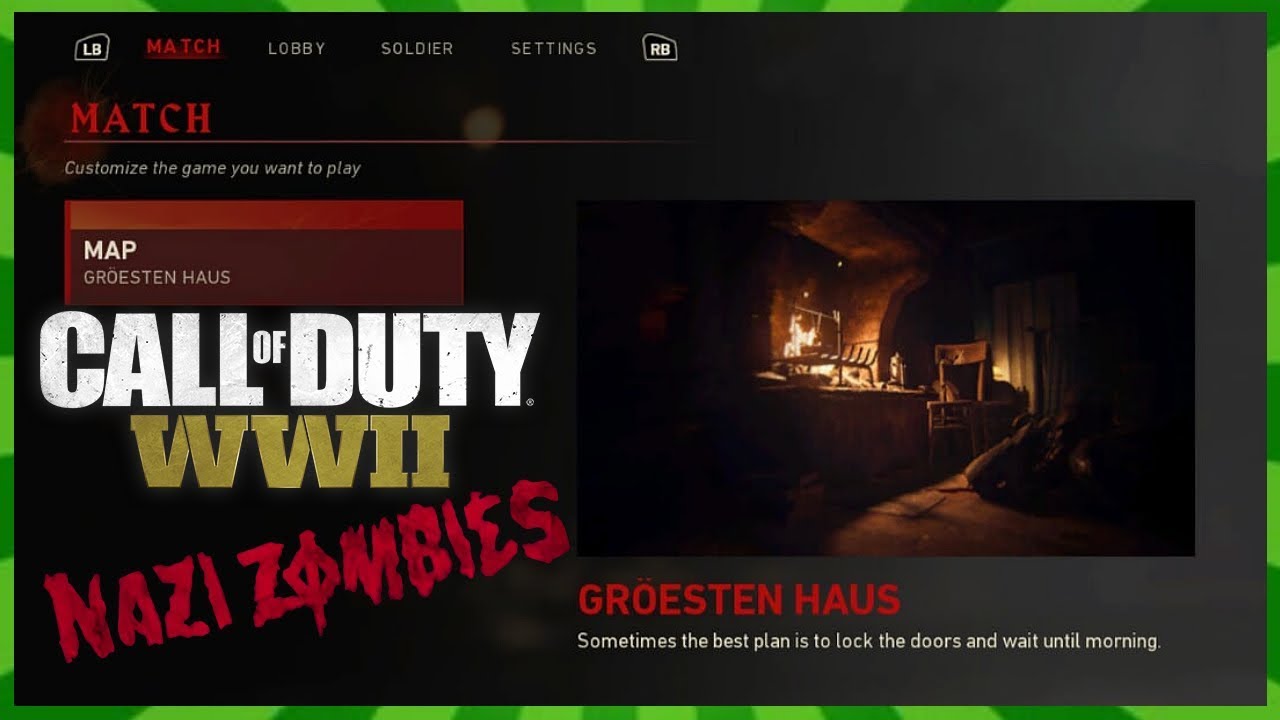 COD WW2 Nazi Zombies - Groesten Haus Map - YouTube