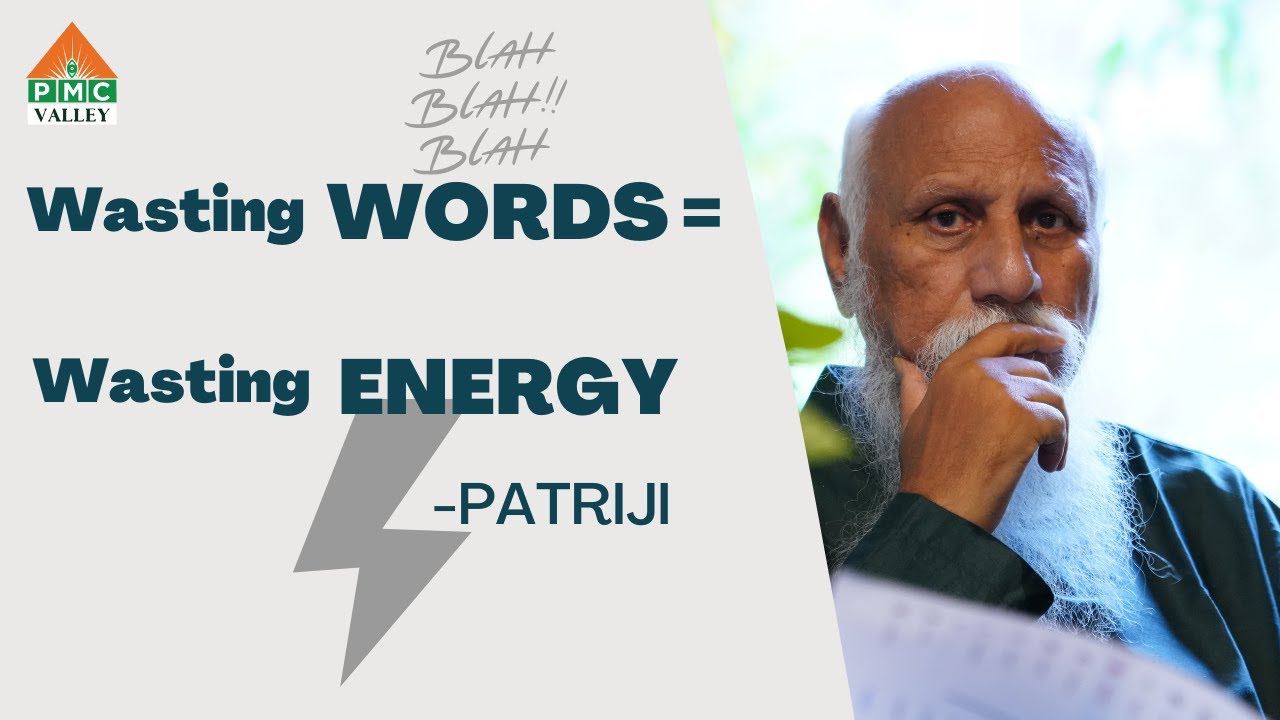 Wasting Words = Wasting Energy | Patriji | Pearls of wisdom | PVI - YouTube