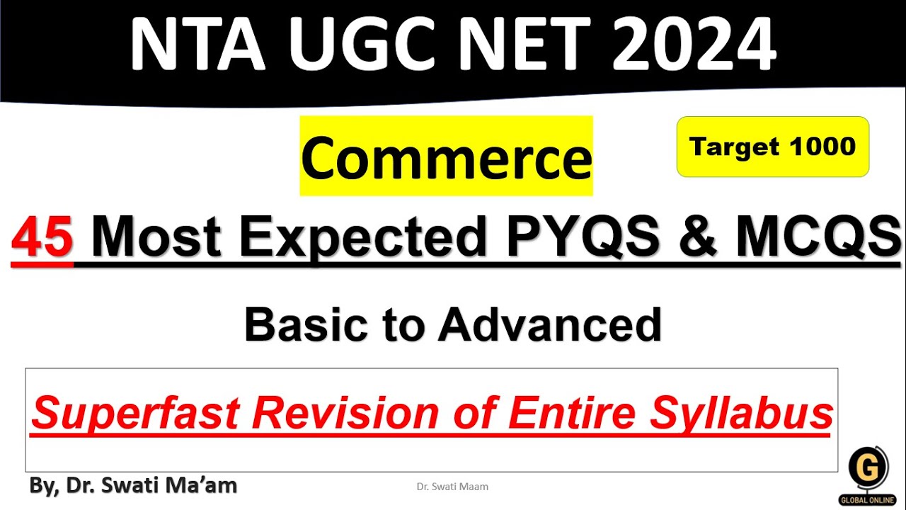 1000 Pyqs And Expected Mcqs Complete Syllabus Revision Nta Ugc Net 2024 Commerce Youtube 4769