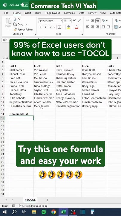 Stop Using This ‼️try New Excel Trick‼️ Excel Newexcel Exceltips
