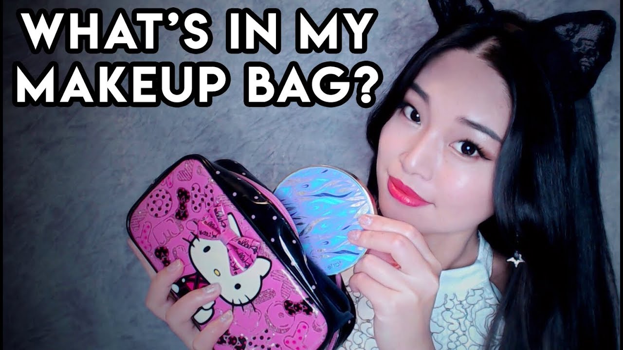 [ASMR] What's in my Makeup Bag? (Whispers & Tapping) - YouTube