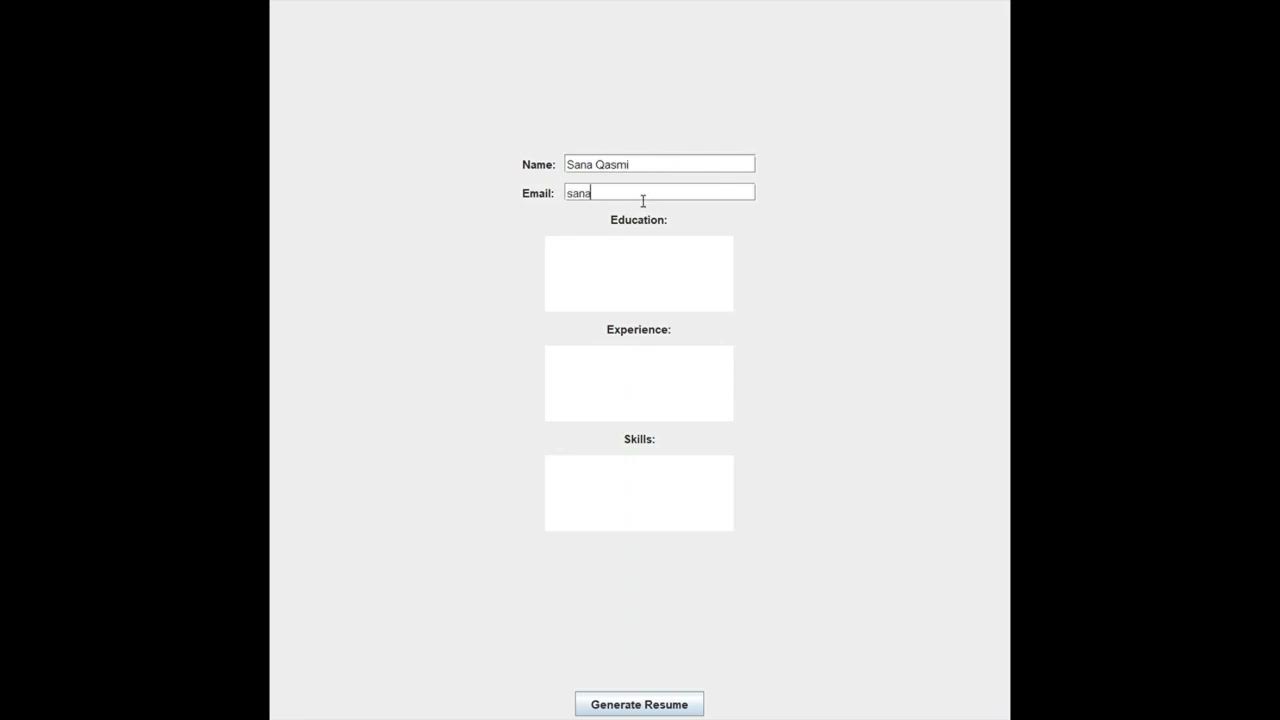 CodeClause_Online Resume Builder || Project-1|| Java Development Intern - YouTube